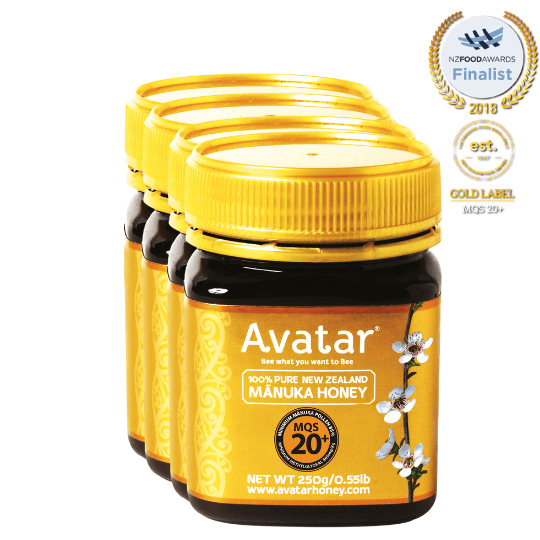 Buy The Best Manuka Honey Brand Avatar Manuka Honey 20+ MGO800 250g x4 ...